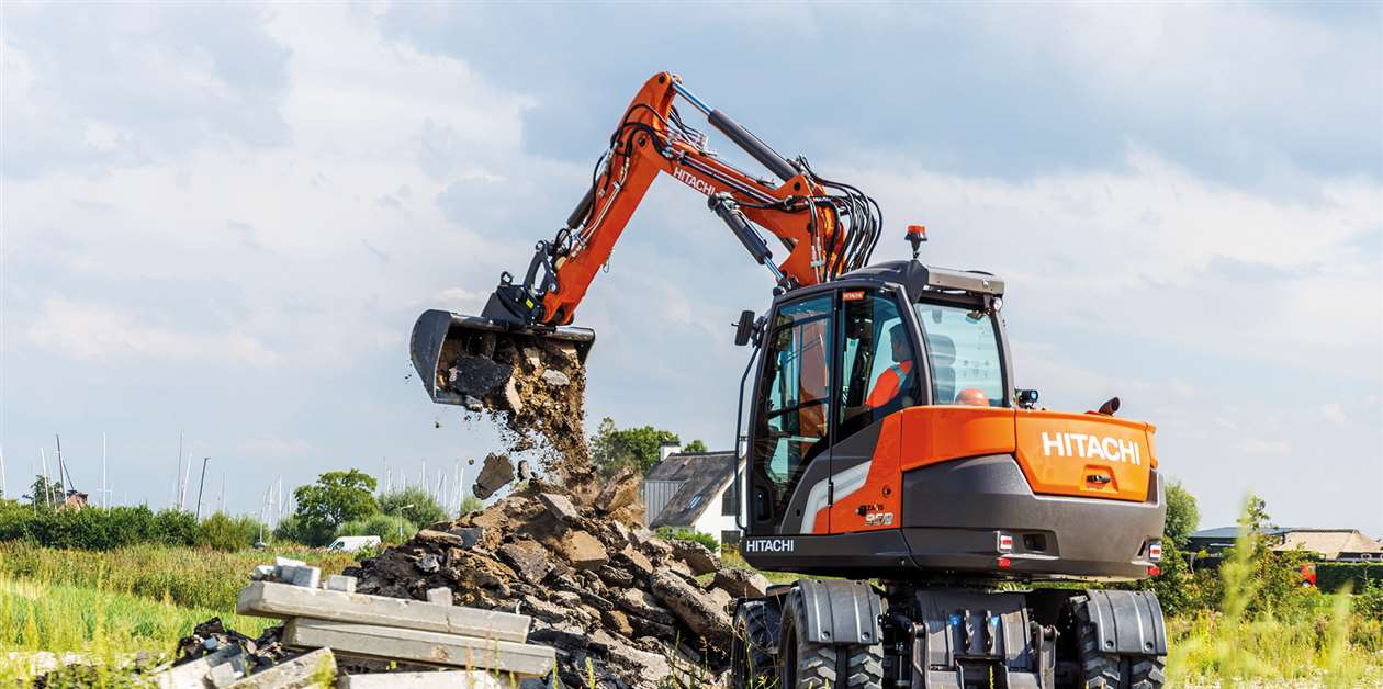 Hitachi adds compact wheeled excavator - Demolition & Recycling ...