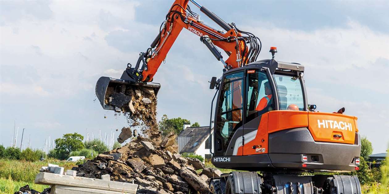 Hitachi adds compact wheeled excavator - Demolition & Recycling ...
